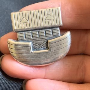 Vintage | Jewelry | Vintage Silver Noahs Ark Brooch Pin 14 X 1 | Poshmark